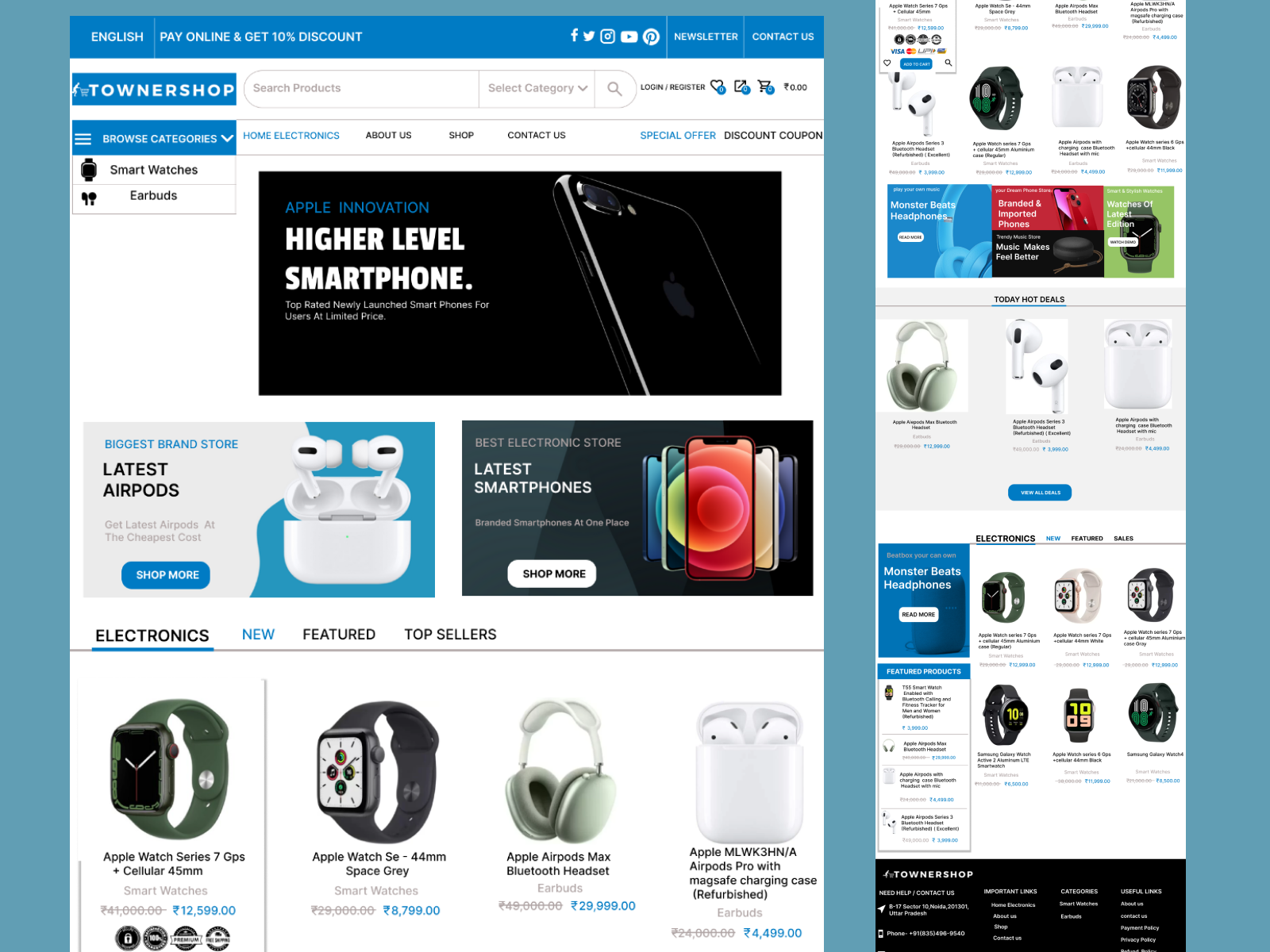 Electronics E-commerce web design by Janvi Borkar on Dribbble