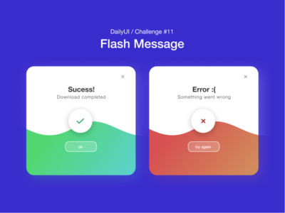 Flash Message | DailyUI 011 by Victor Kosymov on Dribbble