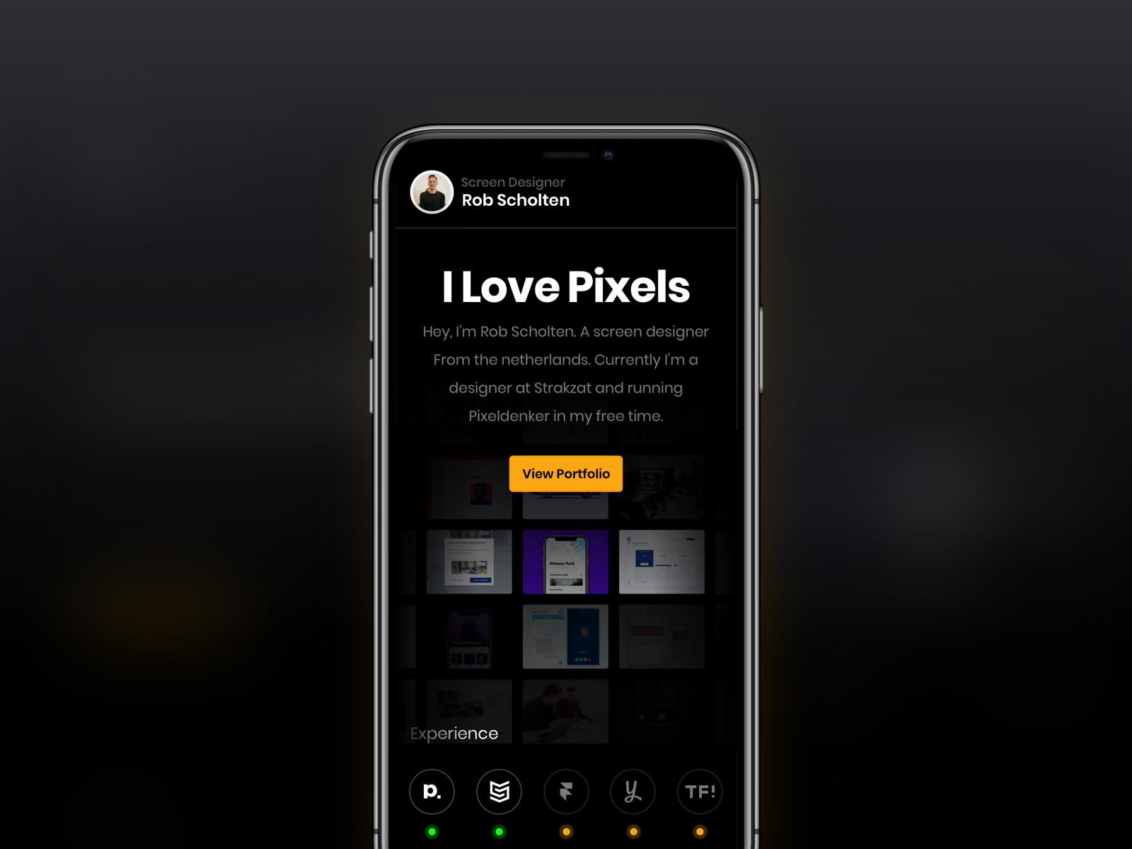 Personal Website — Portfolio by Rob Scholten on Dribbble