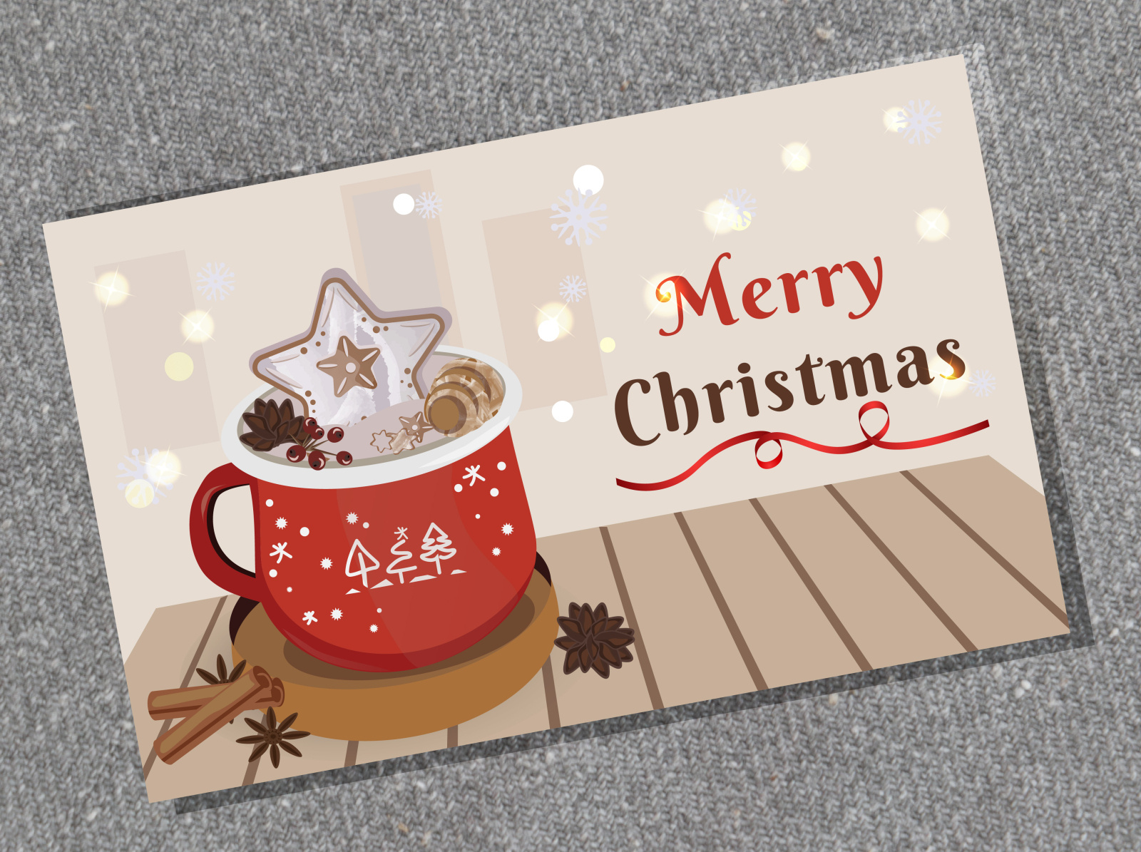 Greeting card with holidays and Christmas by Oryslava Stavska on Dribbble