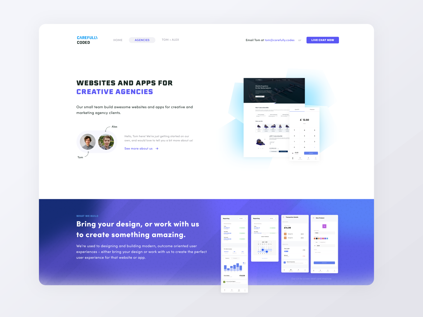 Carefully Coded Website Redesign by Tom Emmerson on Dribbble