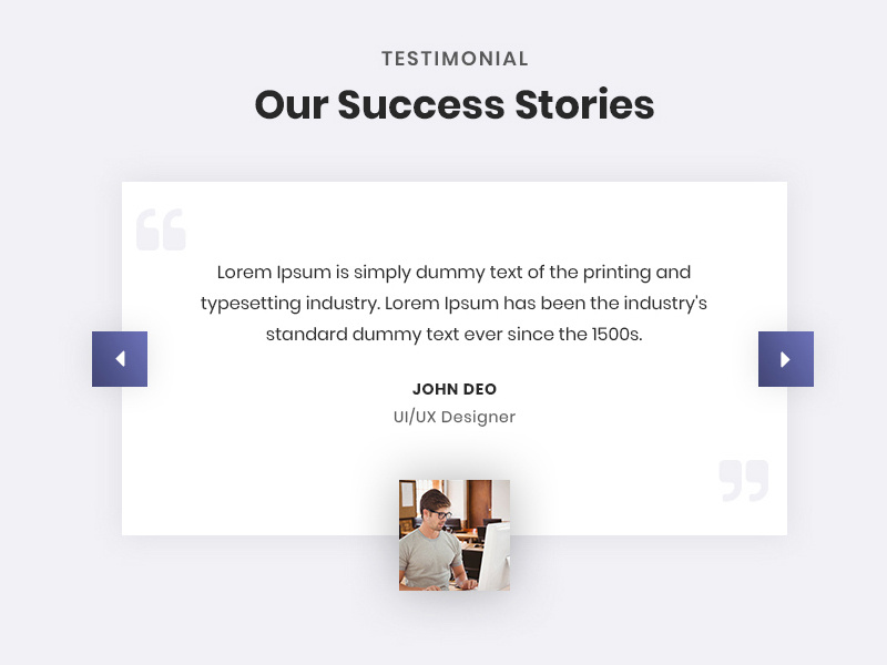 Testimonial UI by Edwin on Dribbble