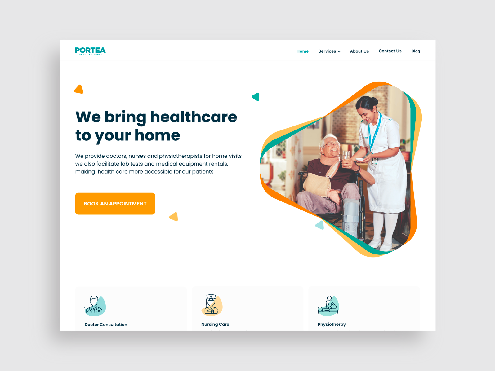 Portea - HealthCare Landing Page by Famous Mathew George on Dribbble