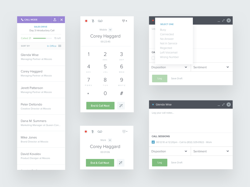 Interface Widgets by Corey Haggard for Mossio on Dribbble