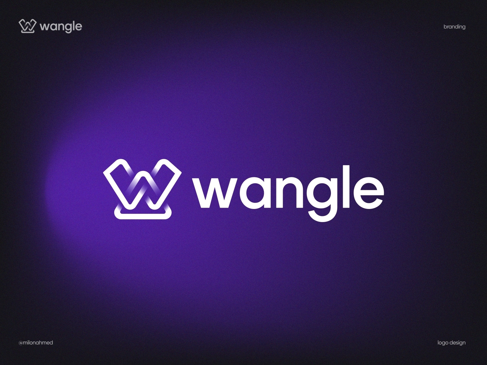 wangle logo design (Concept w + triangle) by Milon Ahmed for Graytive ...