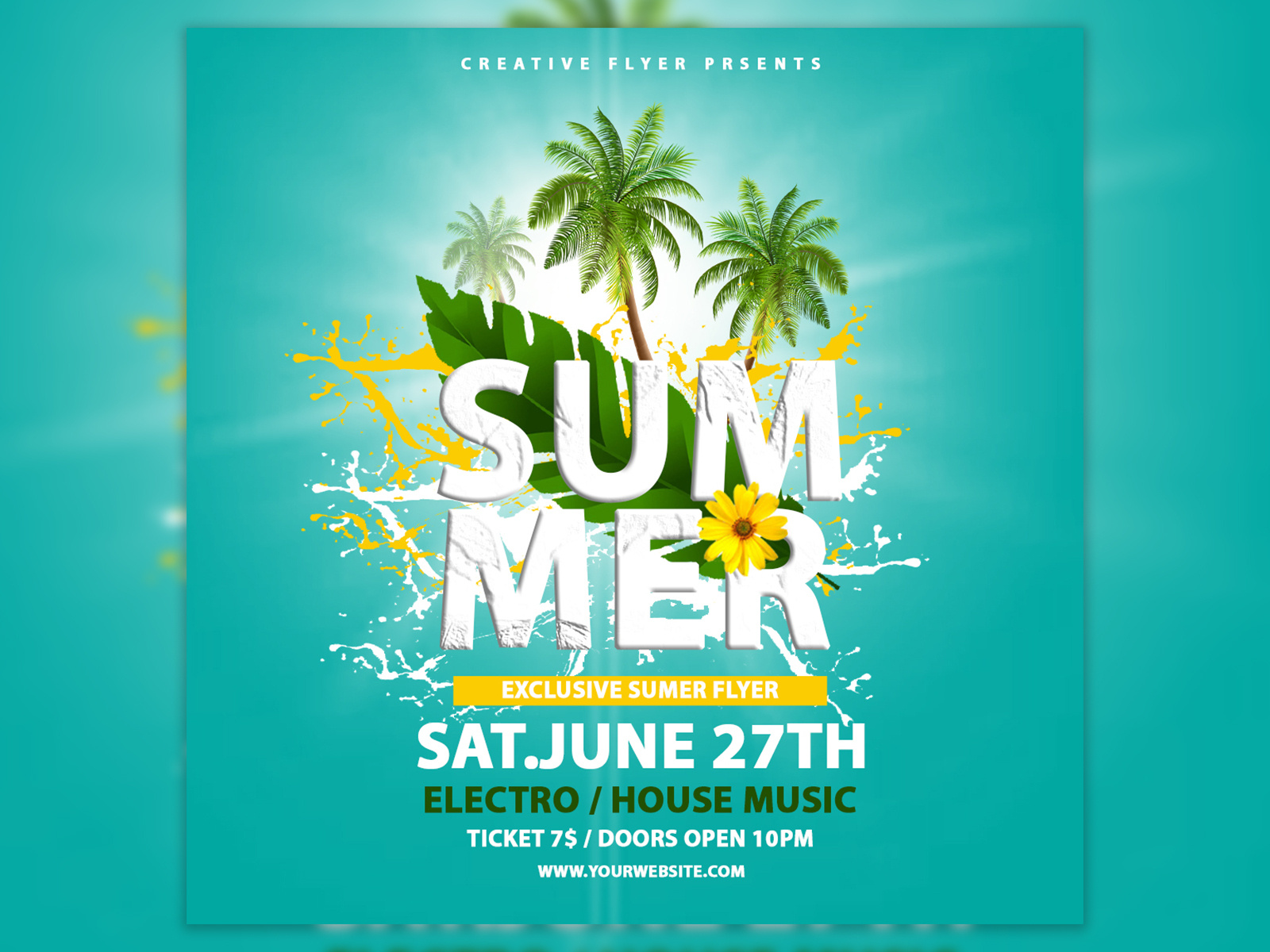 Summer Flyer Design by Lutfa begum on Dribbble