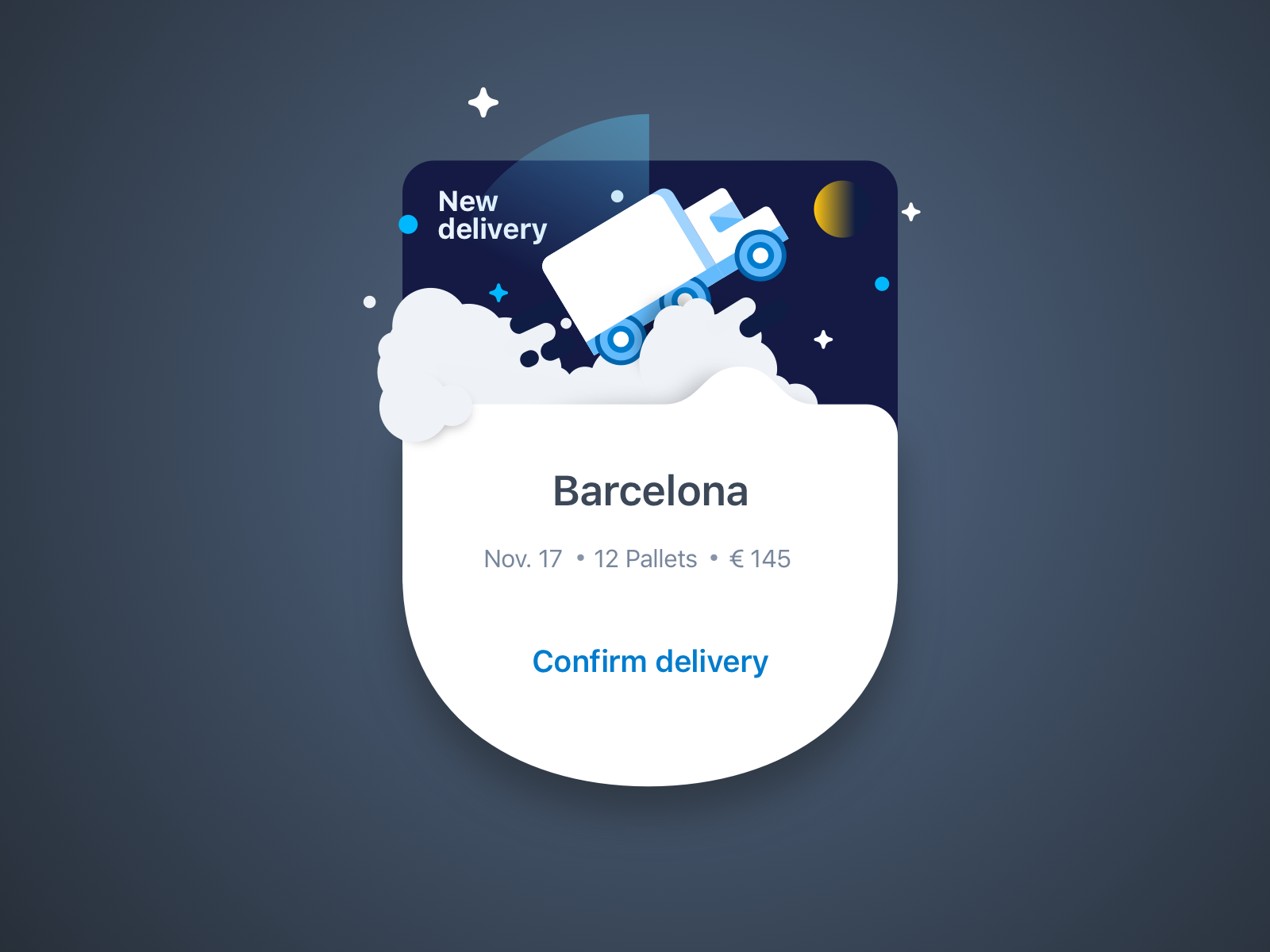 Confirm delivery by Yannick Garcia on Dribbble
