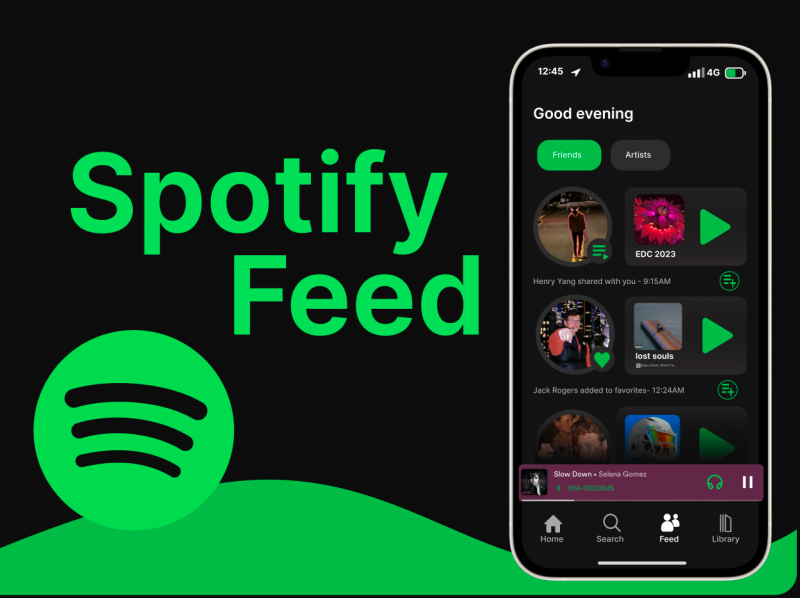 Spotify Feed product by Ethan Zheng on Dribbble