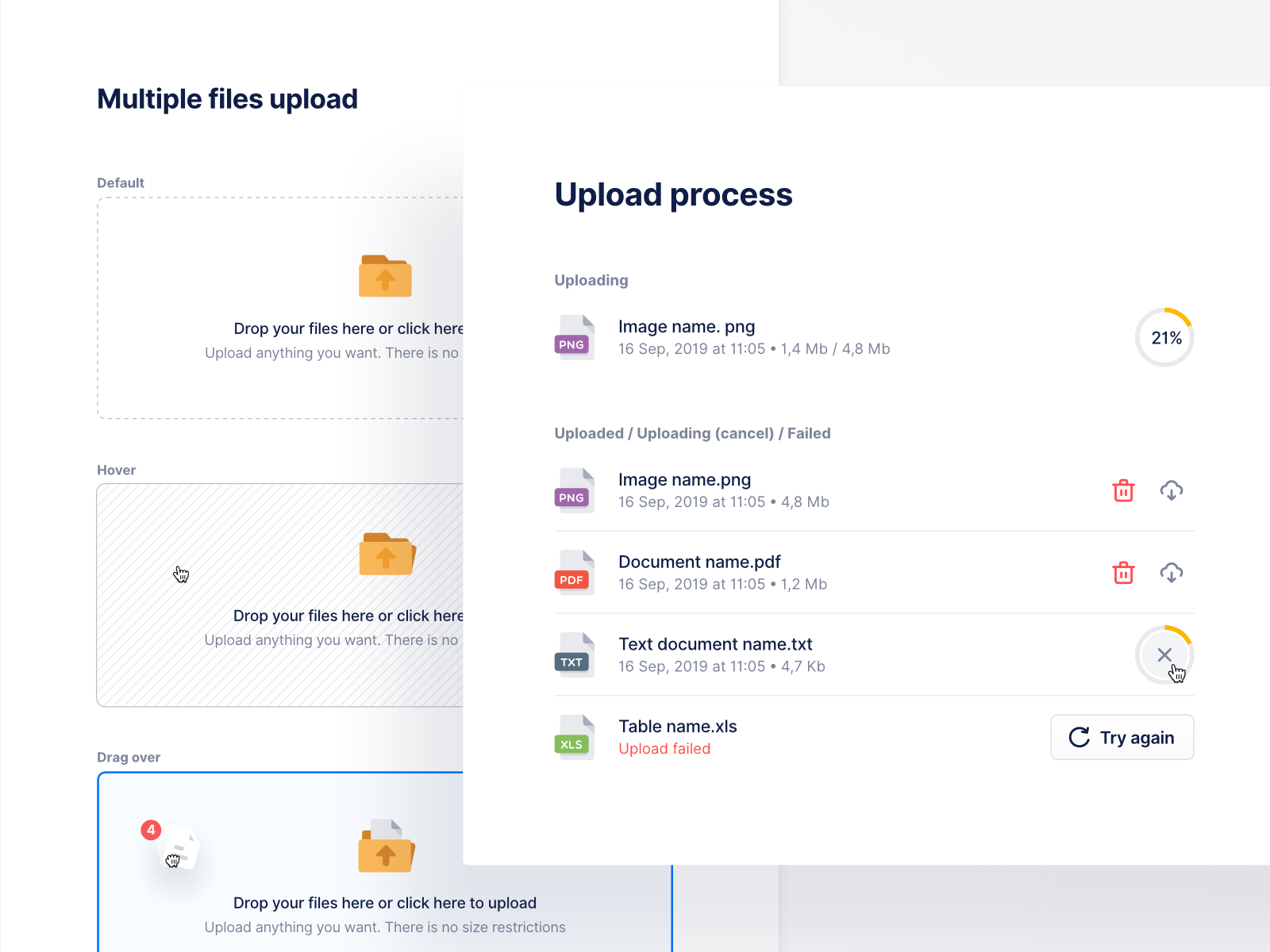 Multiple files upload by Anton Yefimenko on Dribbble Multiple files upload by Anton Yefimenko on Dribbble