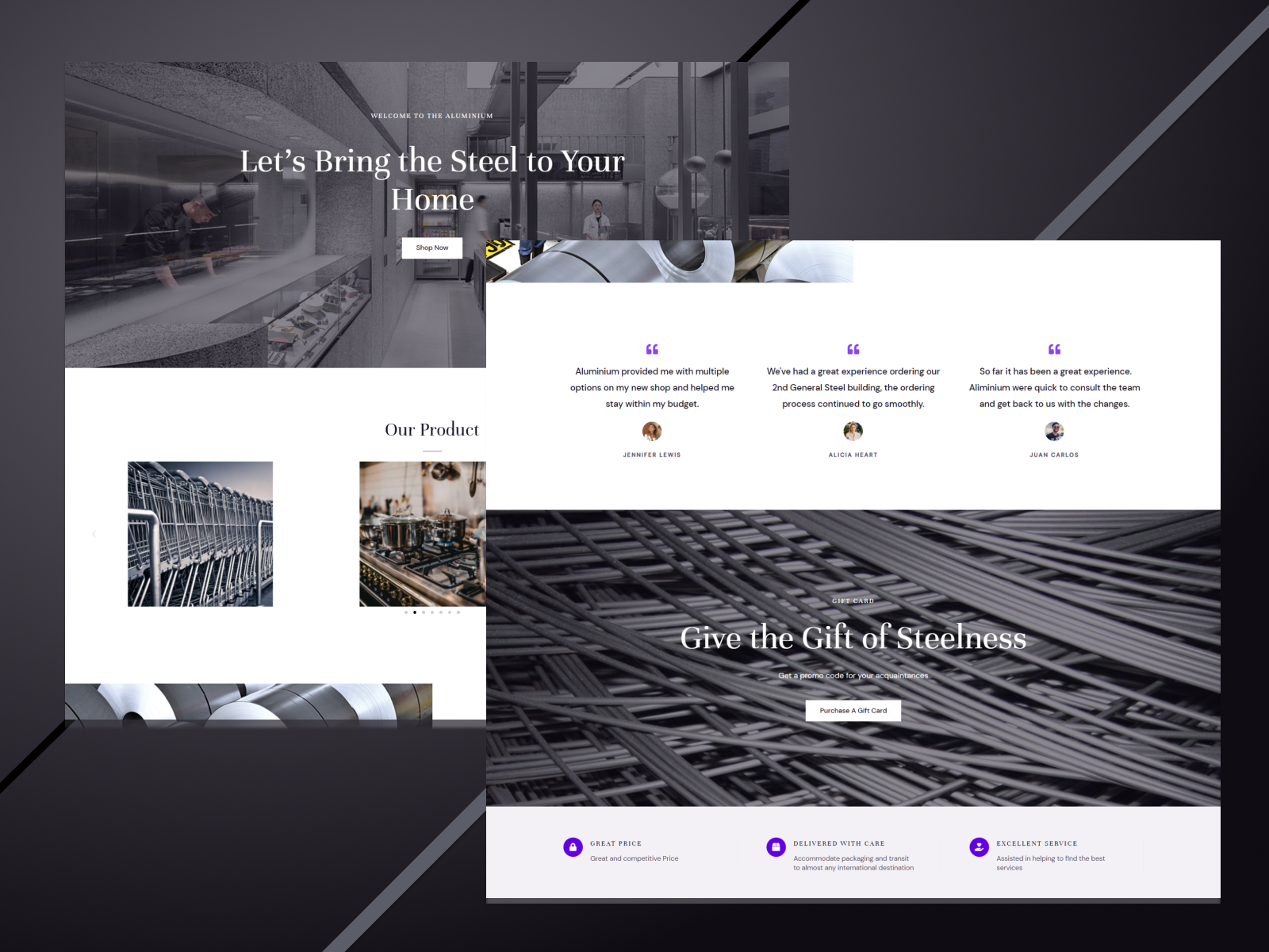 E-commerce Steel Industry Website by Fedrick Lim on Dribbble