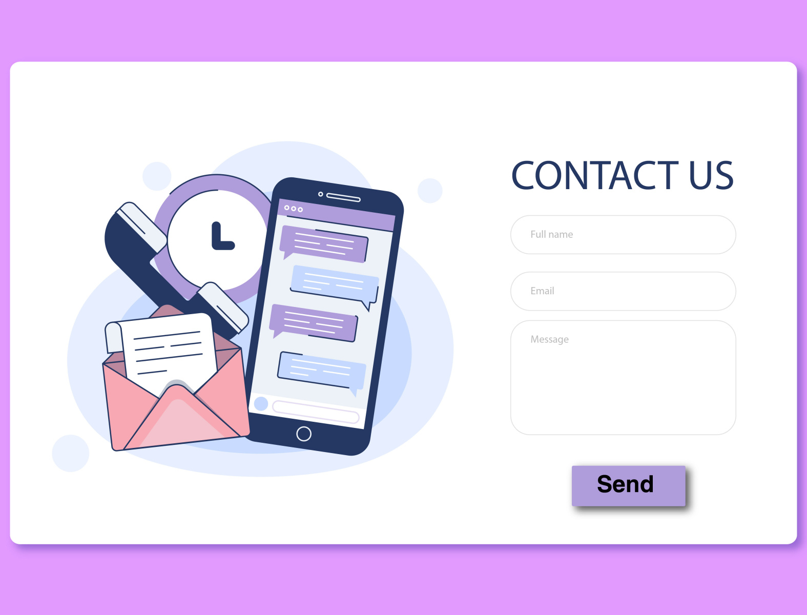 Contact Us #028 by Reham Gamal on Dribbble