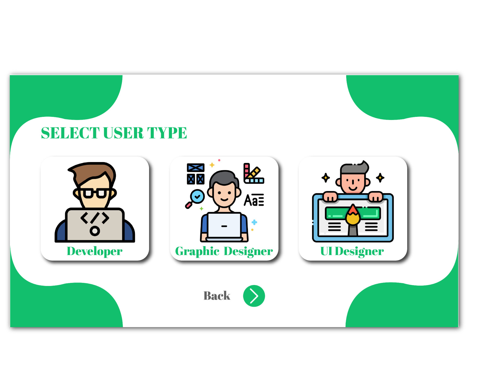 Select User Type #064 by Reham Gamal on Dribbble