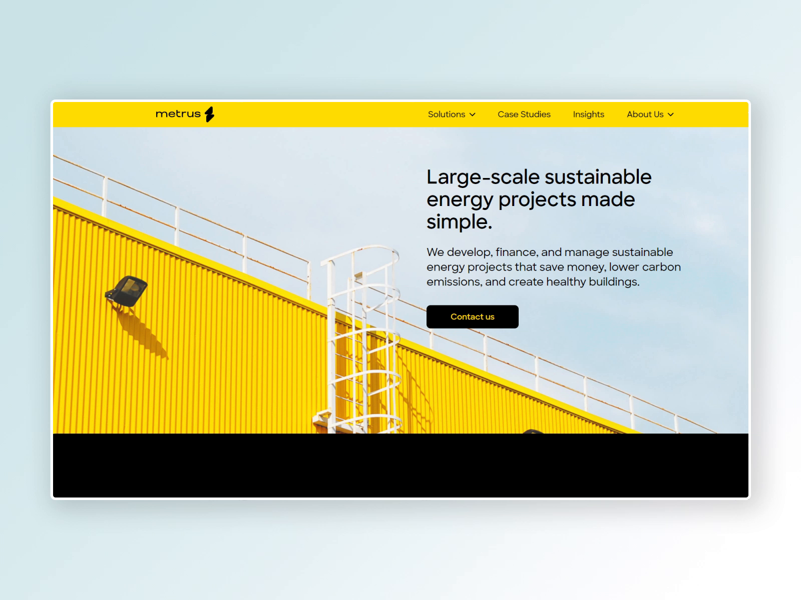 Metrus Energy — Homepage by Keenan Payne on Dribbble