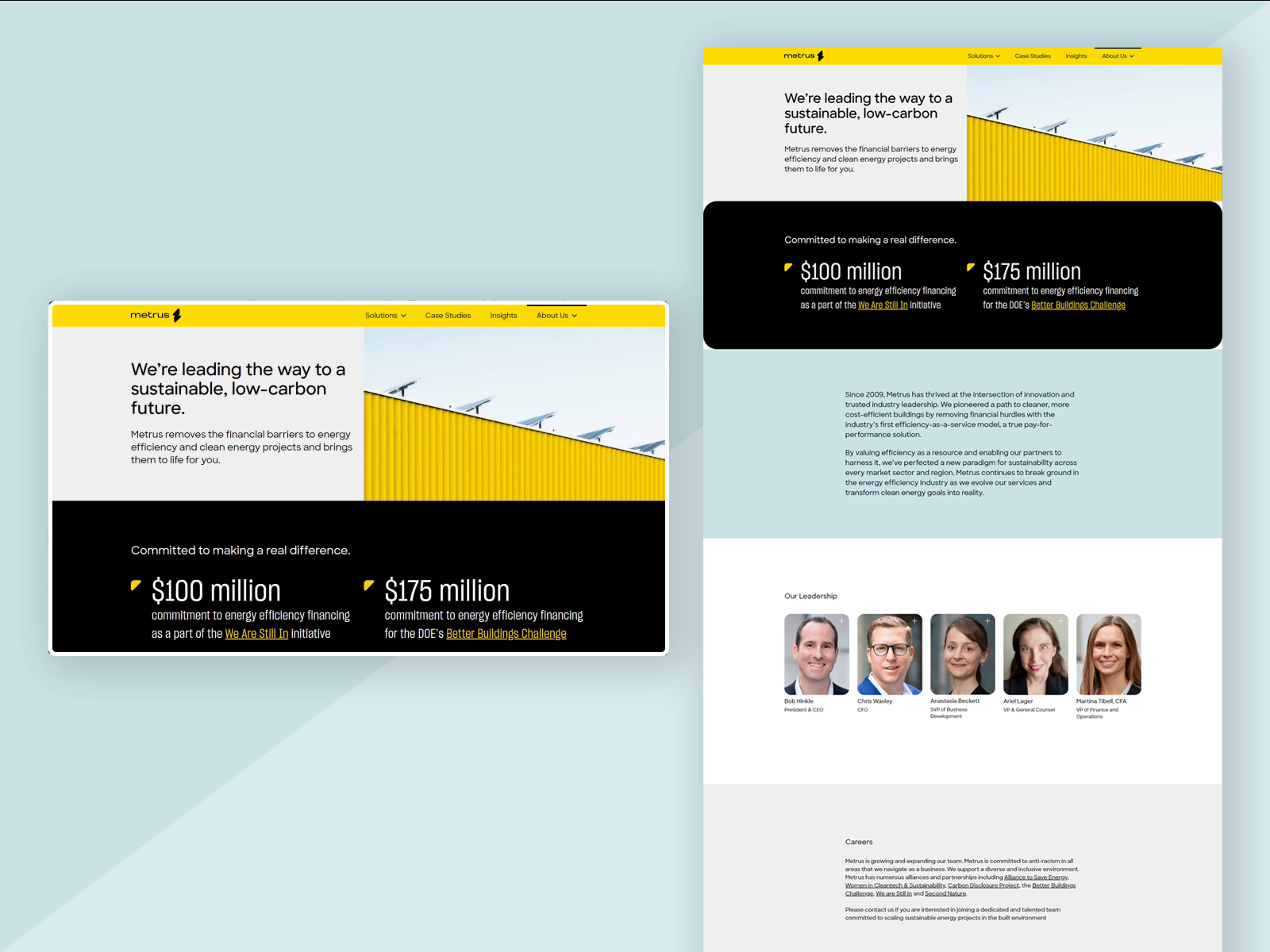Metrus Energy — About by Keenan Payne on Dribbble