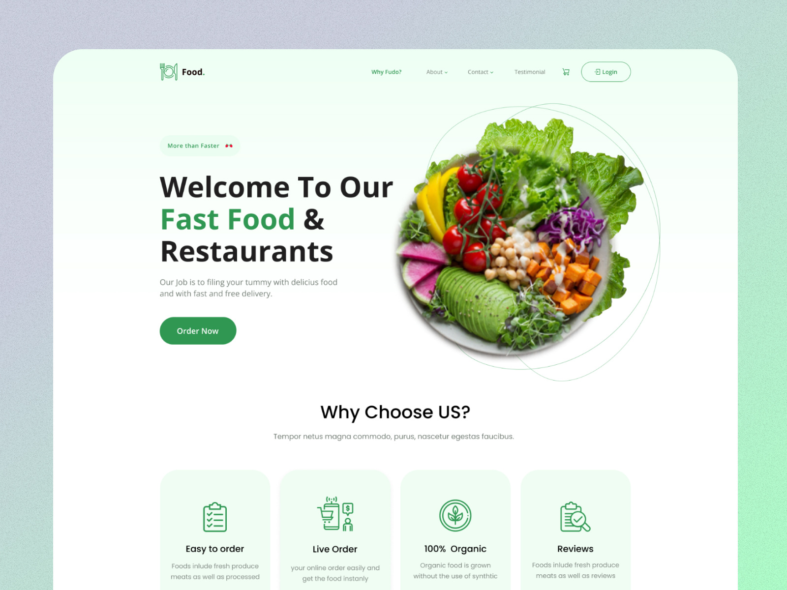 Food Landing Page Restaurant by Md Mobashir Rahman Khan on Dribbble