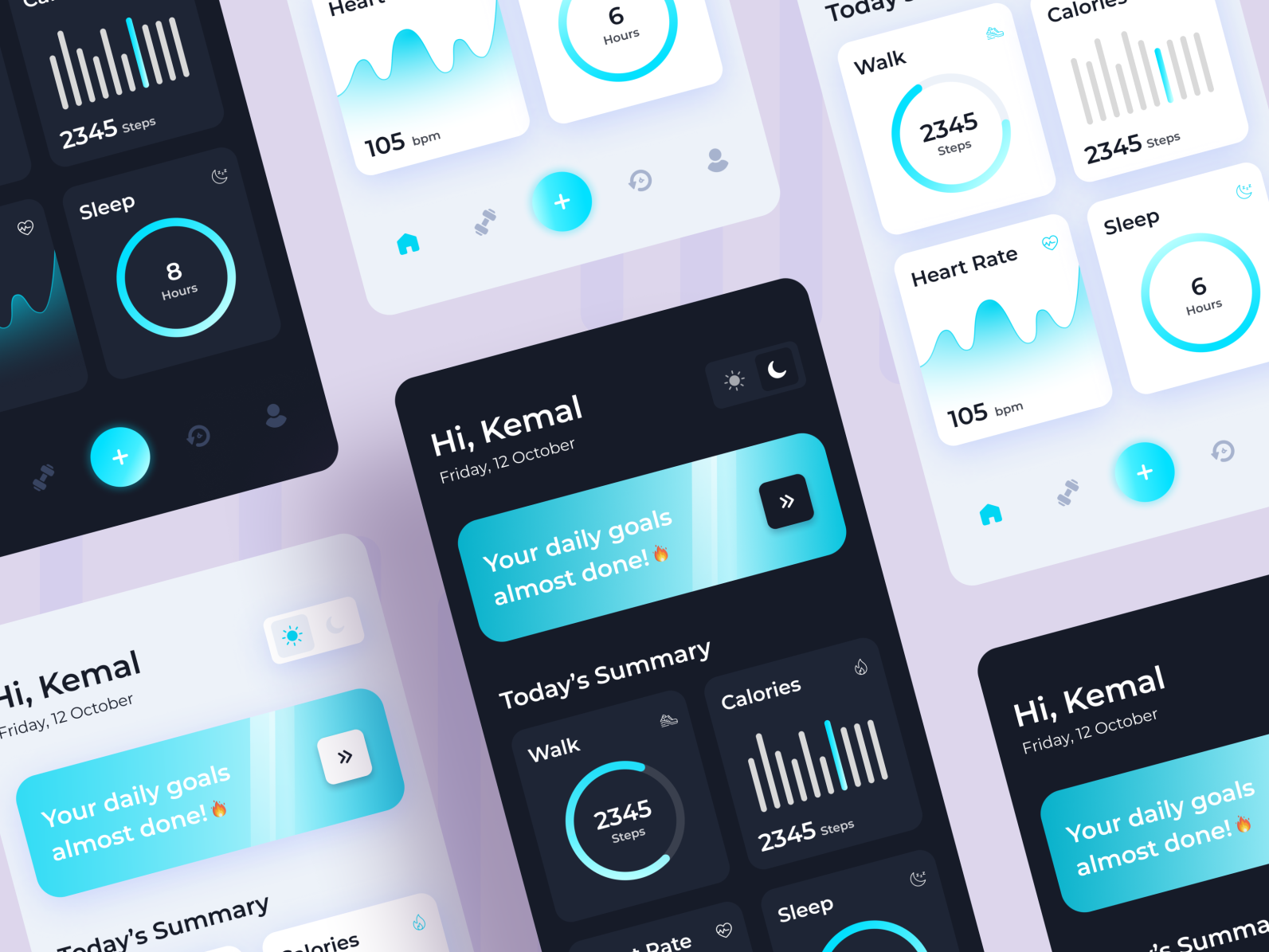 Sport App Design - Light and Dark Mode by Muhammad Kemal on Dribbble