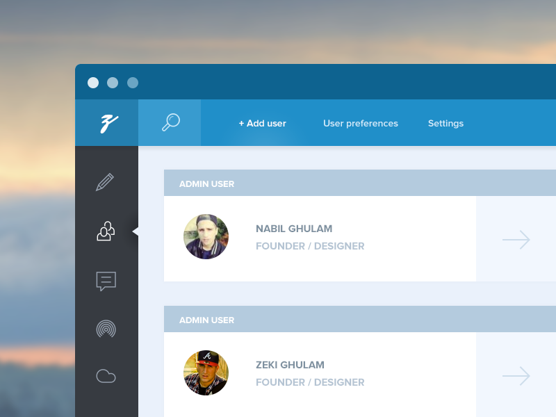 Flat & Filthy Client Manager by Nabil on Dribbble