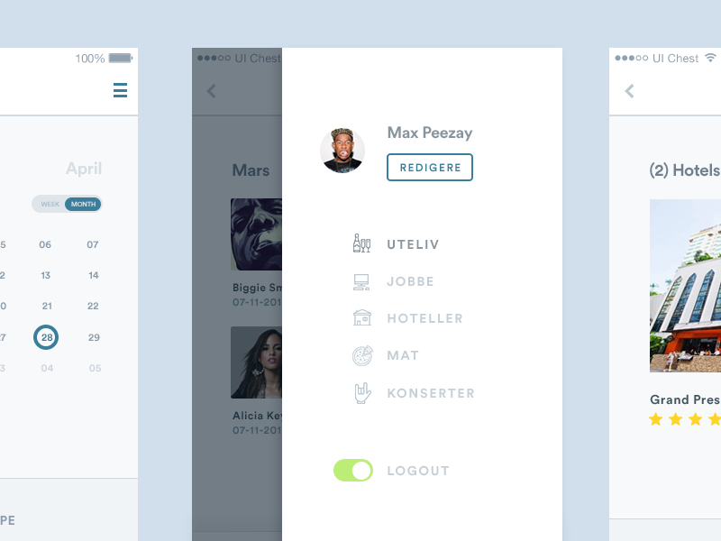 Sidebar Menu by Nabil on Dribbble