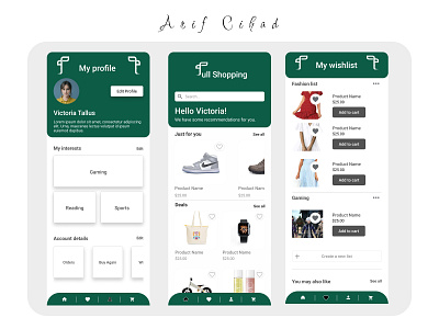 E-Commerce Mobile App Design by cihad altundal on Dribbble