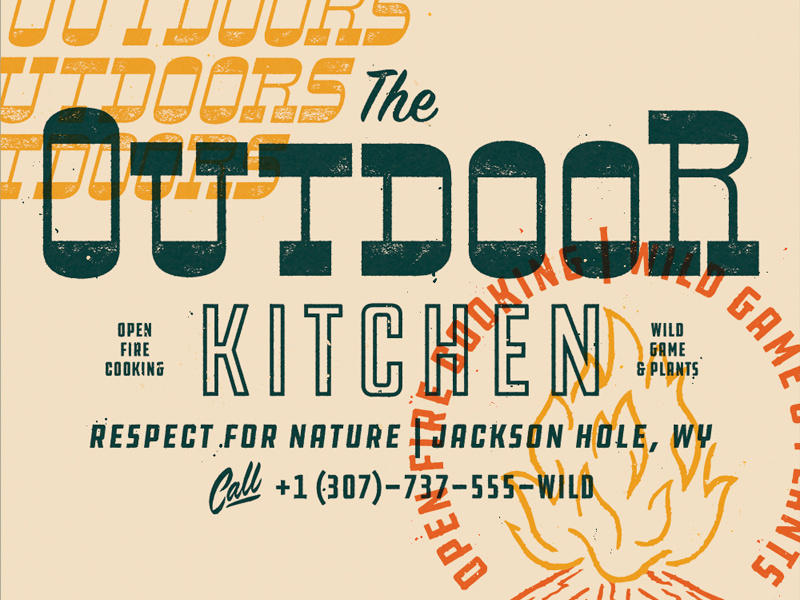 The Outdoor Kitchen - Branding elements and typographic lockups by ...