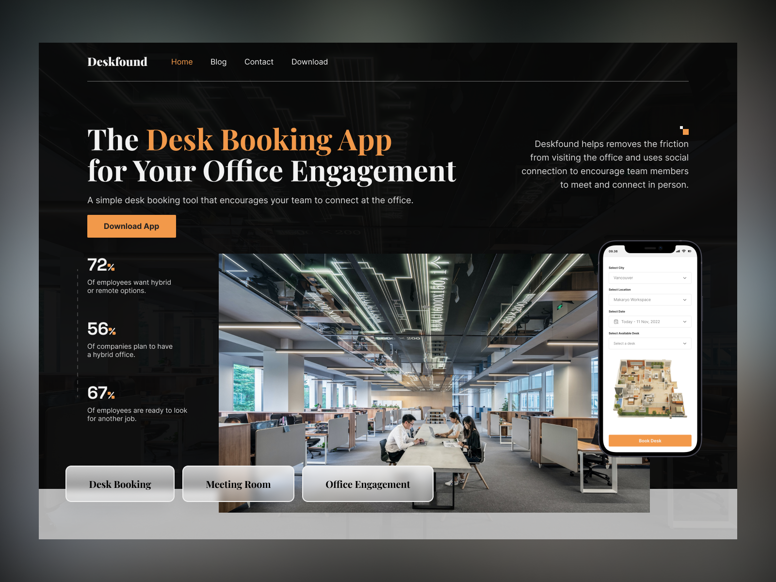 Website Design: Deskfound Landing Page by Aji Nugroho on Dribbble