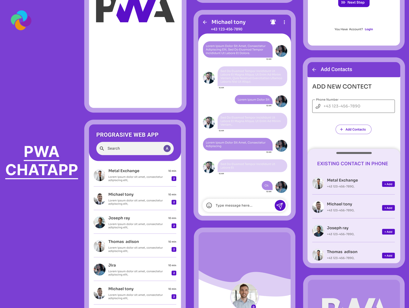 Chating PWA by Aizazullah Kalhoro on Dribbble