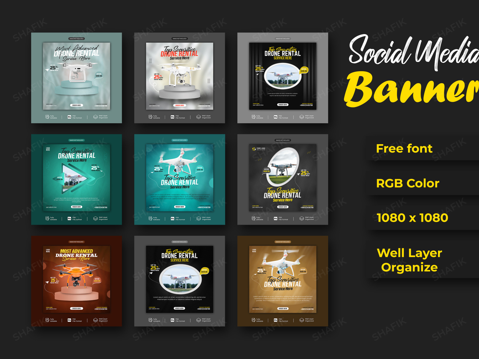 Drone Social media post design by Shafiqul Islam on Dribbble