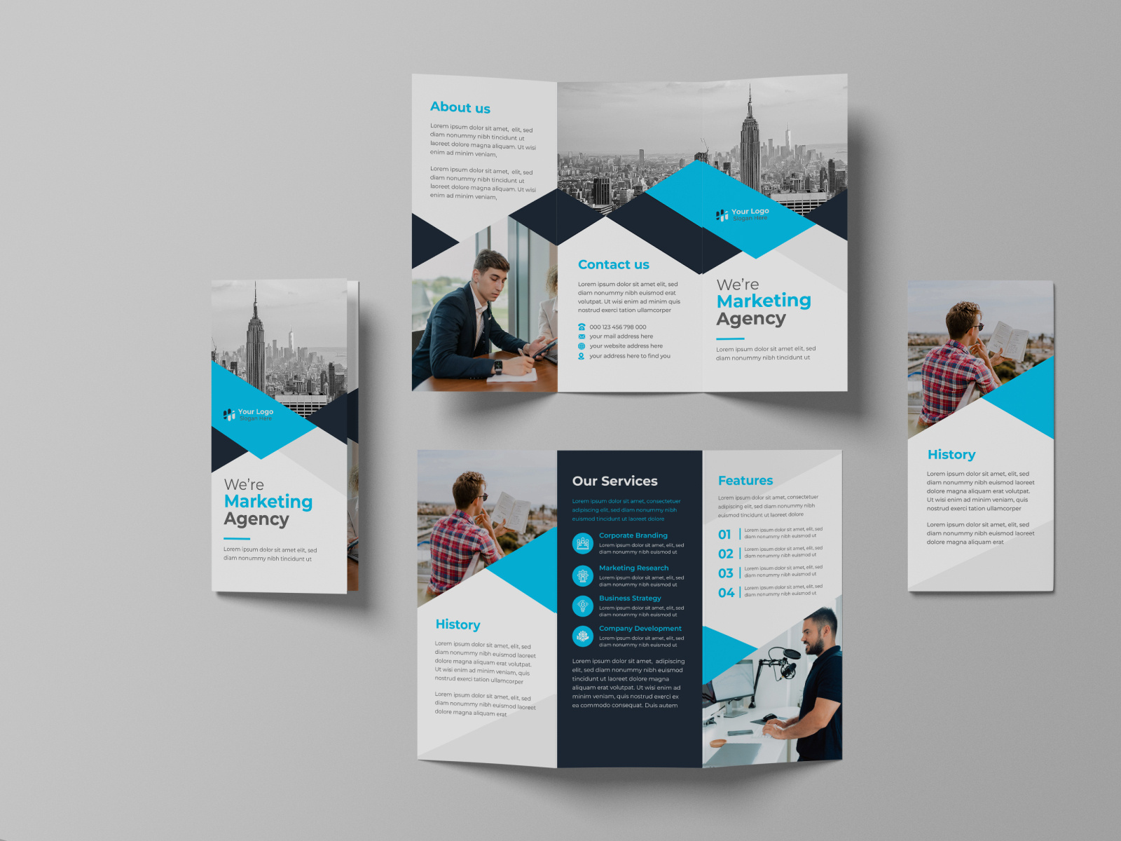 Corporate Trifold Brochure Design Template by Shafiqul Islam on Dribbble