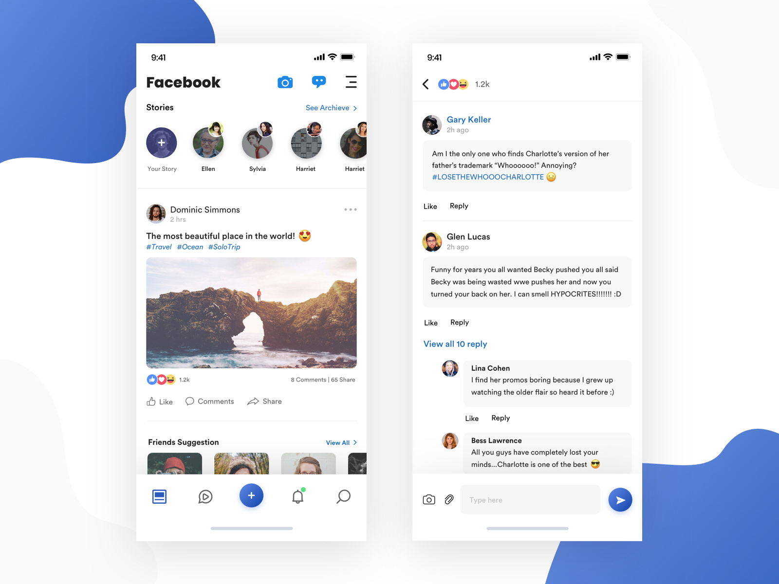 Facebook redesign by Pranjal Singh on Dribbble