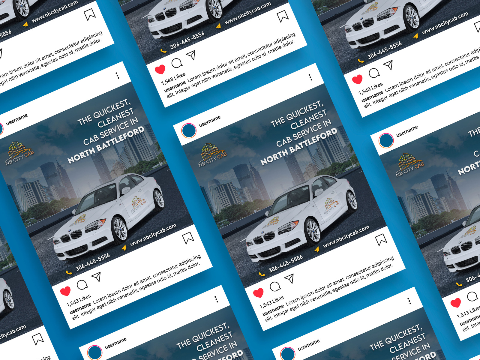 Cab Service Social media posts design by Awais Ashraf on Dribbble