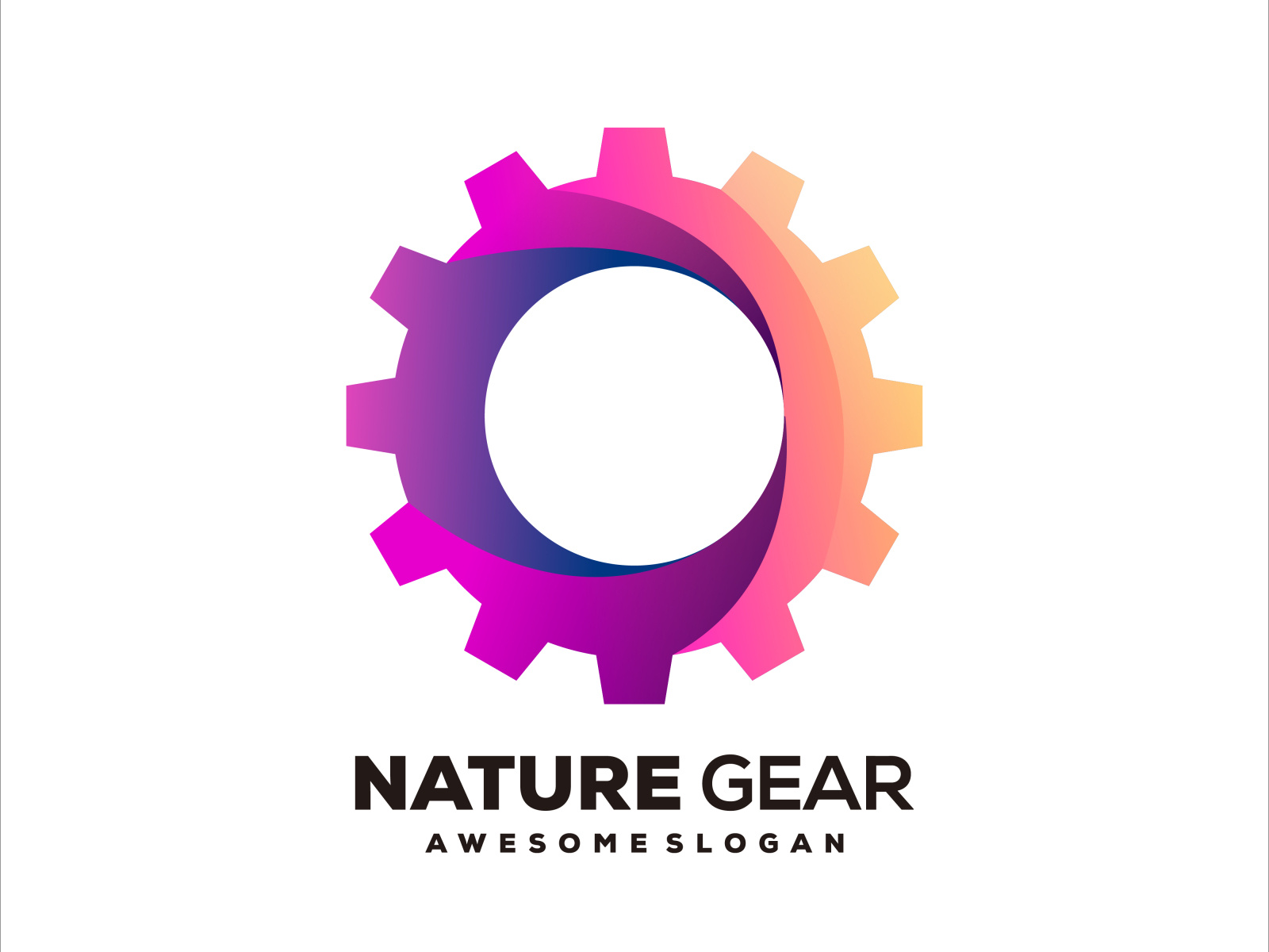 gear colorful logo gradient design by Logo Aim on Dribbble