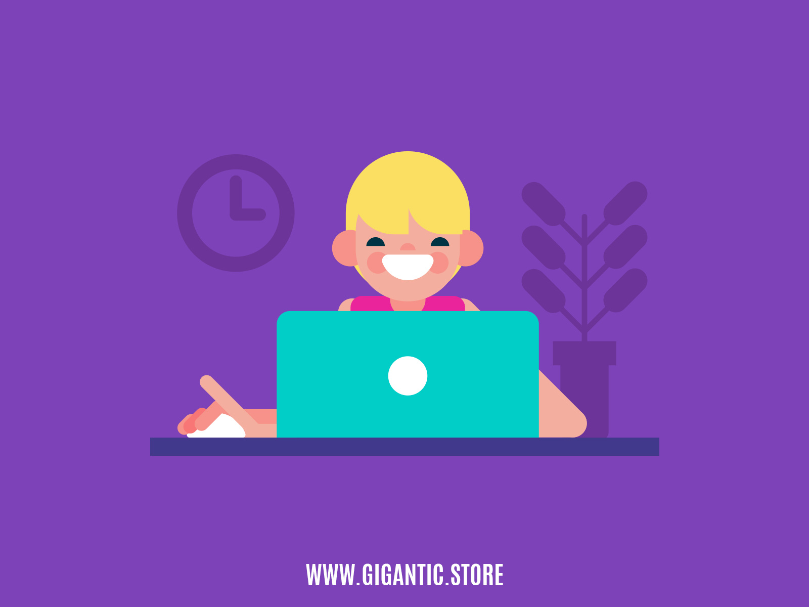 Flat Design Flat Design Character Illustration, Digital Art by Mark ...