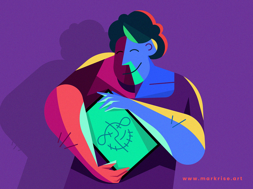 Vector Abstract Character Design Illustration Adobe Illustrator By Mark Rise On Dribbble 