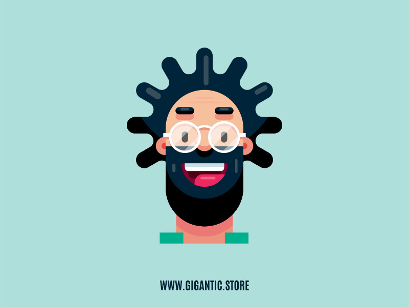 Flat Design Character Man Portrait Illustration By Mark Rise On Dribbble 