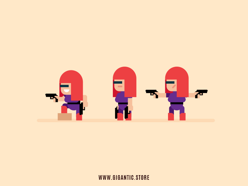 Female Girl Game Design Digital Illustration Character by Mark Rise on ...