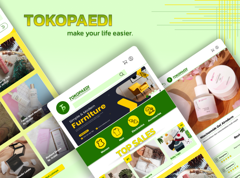 Website Design - "Tokopaedi" for e-commerce purposes by Augita Yasmin ...