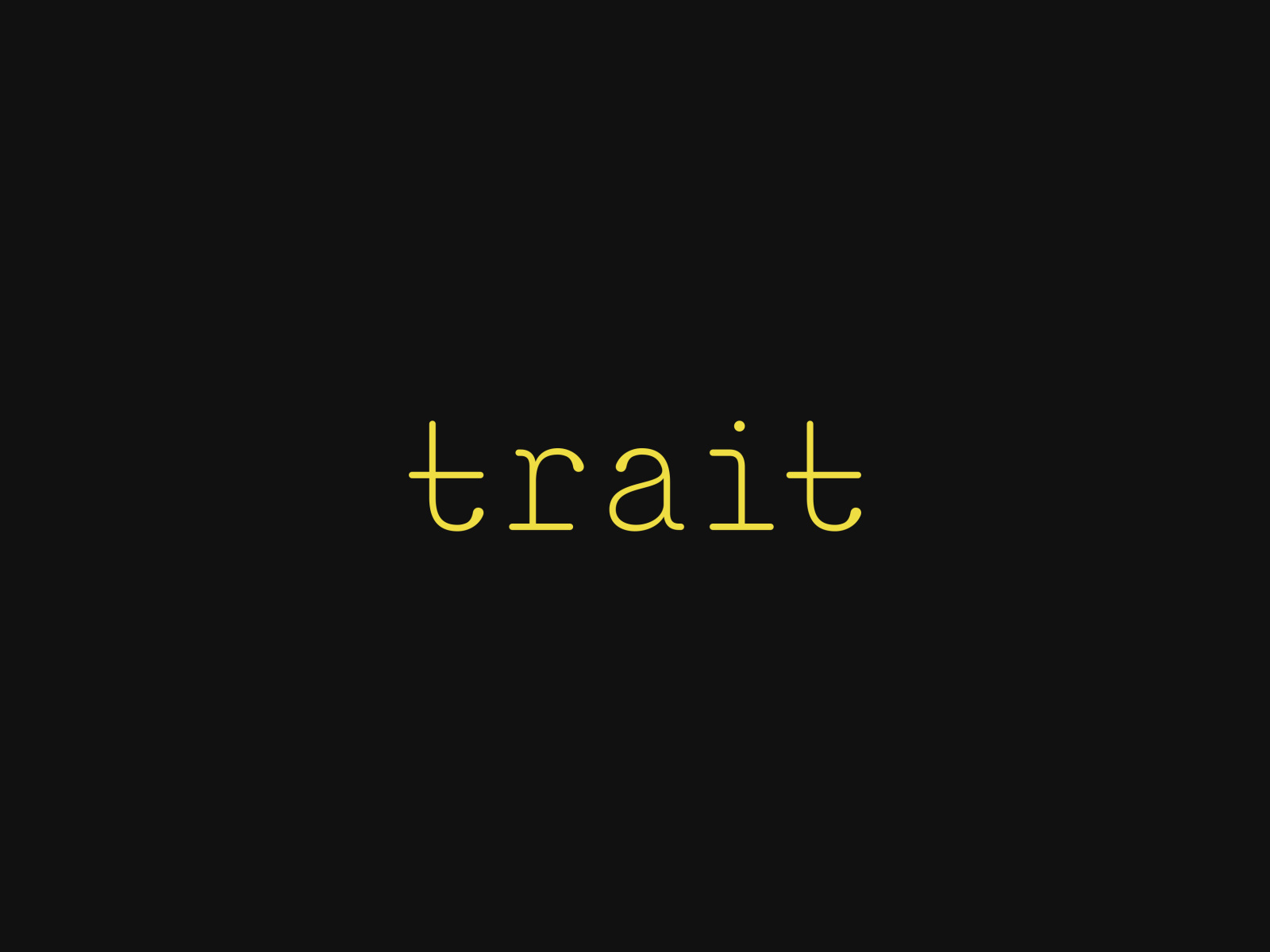 trait / logo by Yulia Khristich on Dribbble
