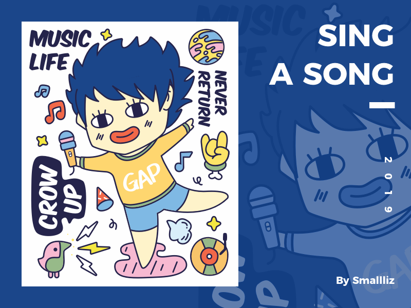 sing a song by Smallliz on Dribbble