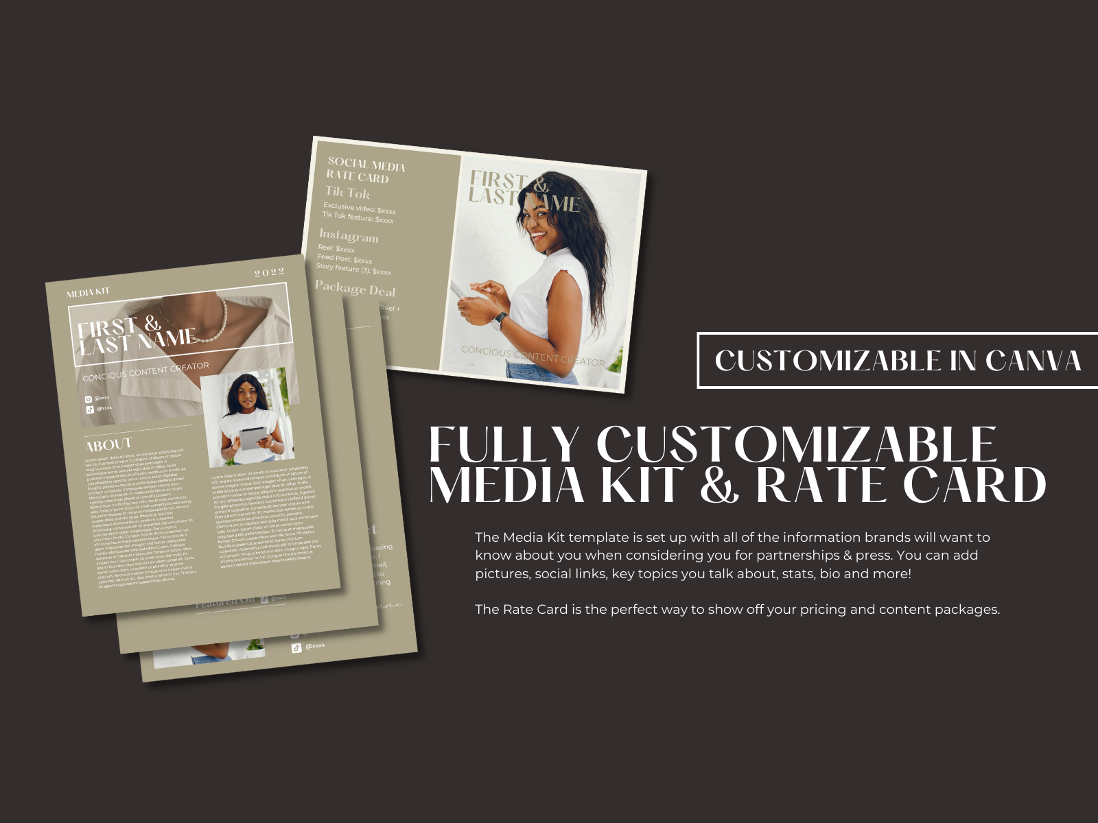 Conscious Creator Media Kit & Rate Card Templates by Groove Street on ...