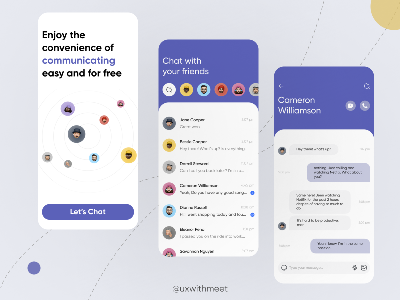 Chat Application by Meet Patel on Dribbble
