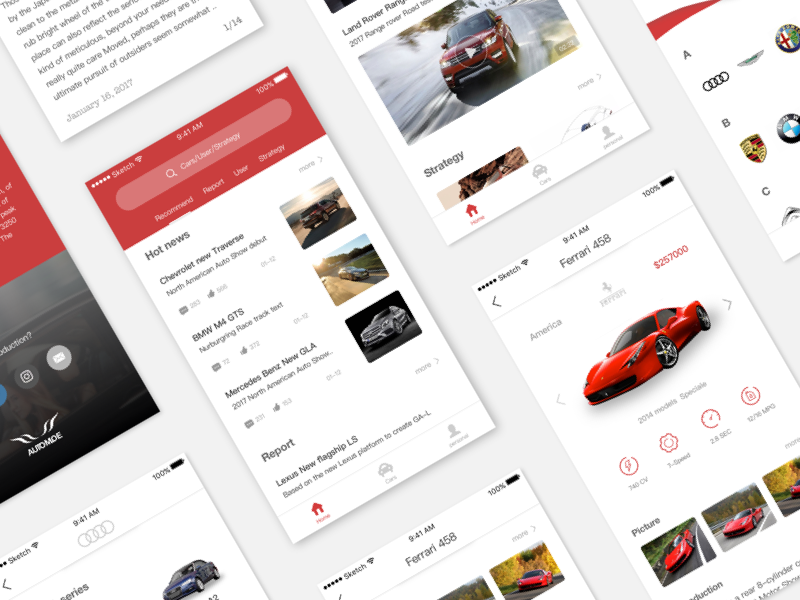 An app about a car query by Leslie-L on Dribbble