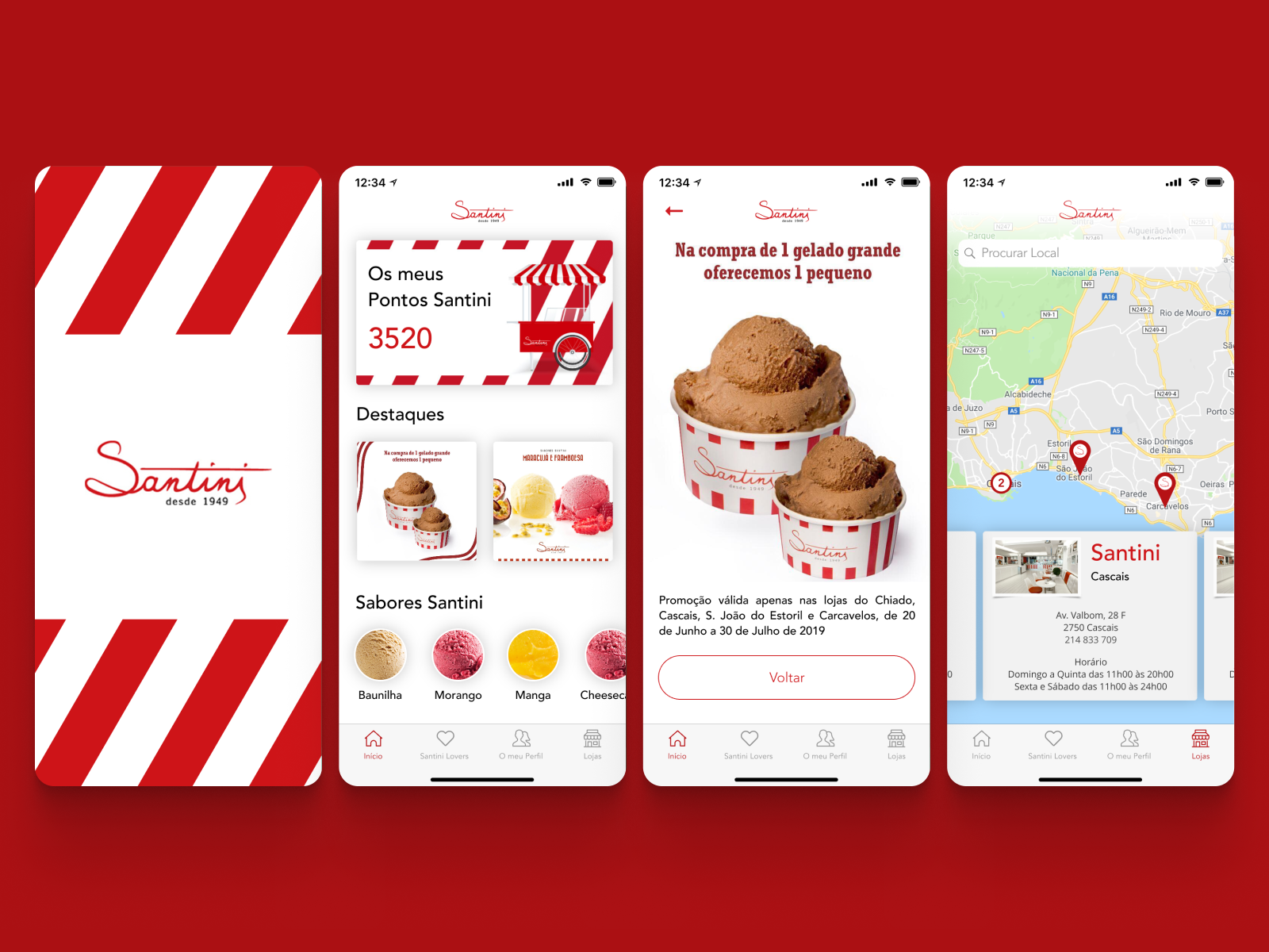 Santini - Artisanal Ice Cream Store APP by André Mira on Dribbble