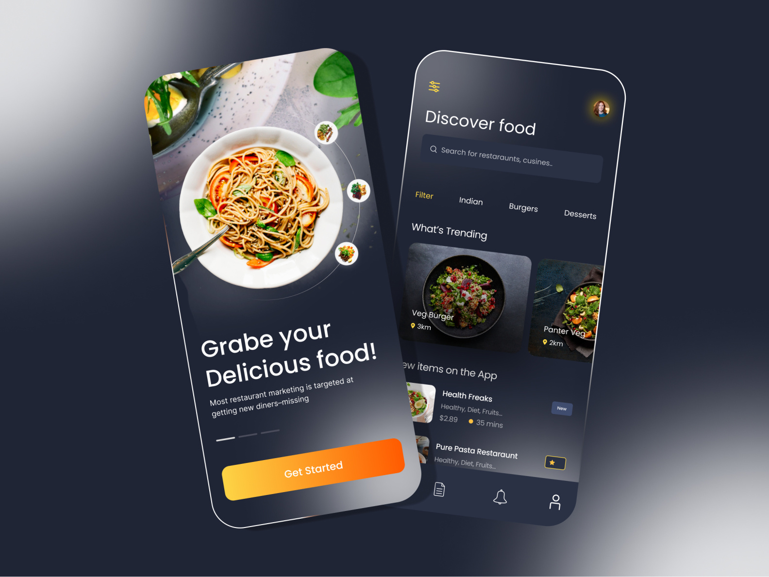 Food delivey app by Ruby Design Studio on Dribbble