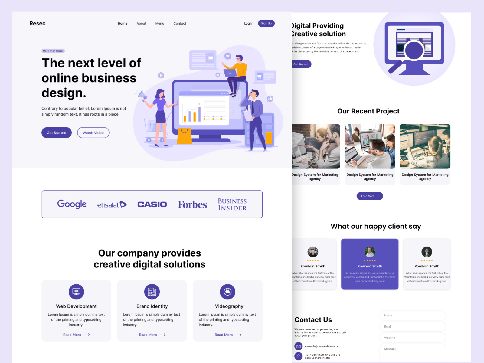 Digital Agency Website | Landing page by Ikram hossain on Dribbble