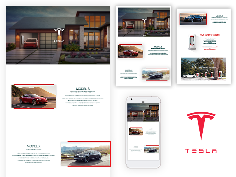 Tesla Motors Landing Page by Lorenzo Fortini on Dribbble