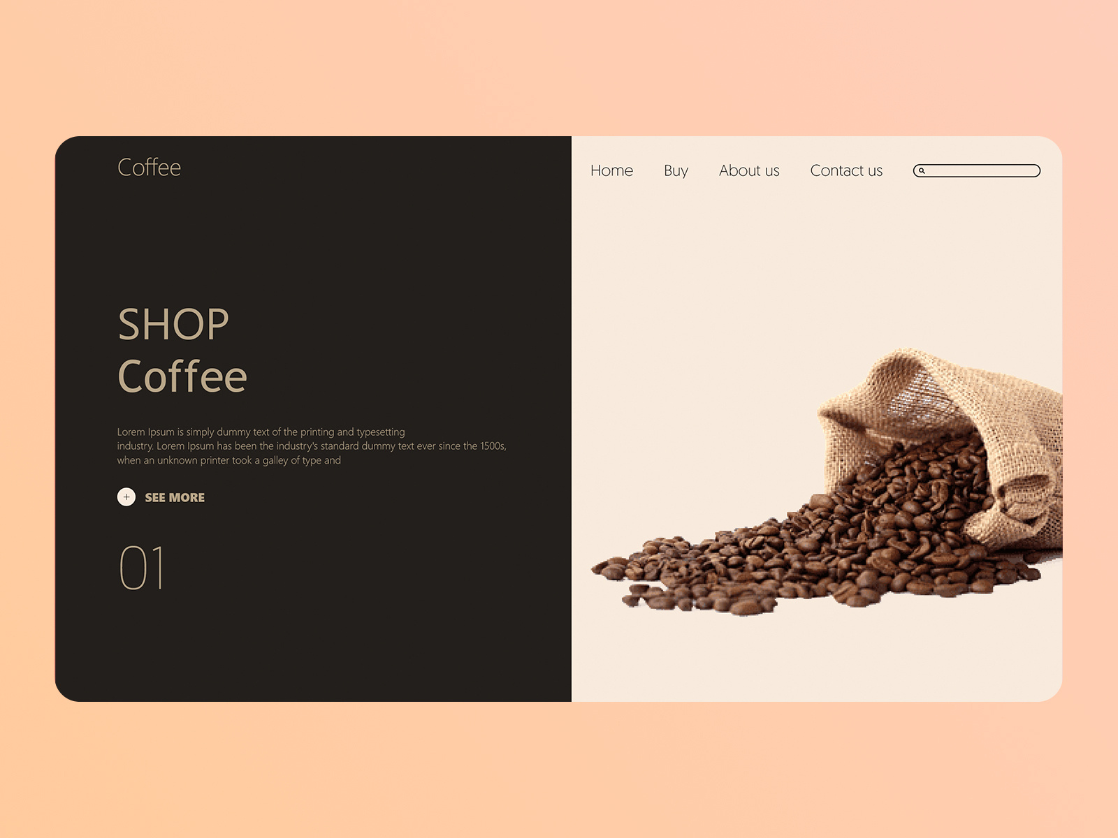 Shop Coffee Landing Page by Danyal Khan on Dribbble