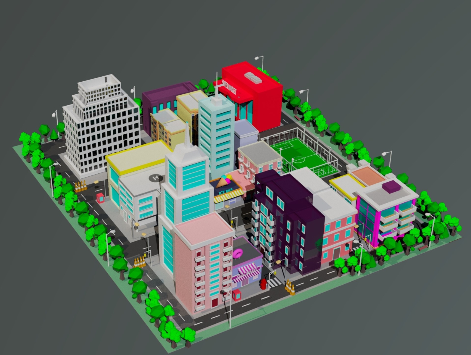 city modeling by Deepu K B on Dribbble