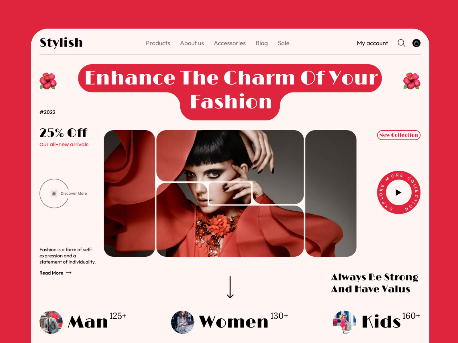 Fashion Website Header | UI Design by Ahsan on Dribbble