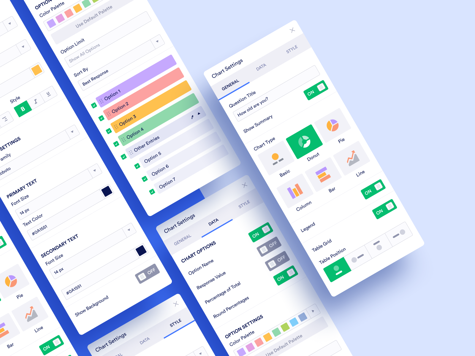 Jotform Report Builder ︱ Chart Styles & Settings by Oğulcan Lok on Dribbble