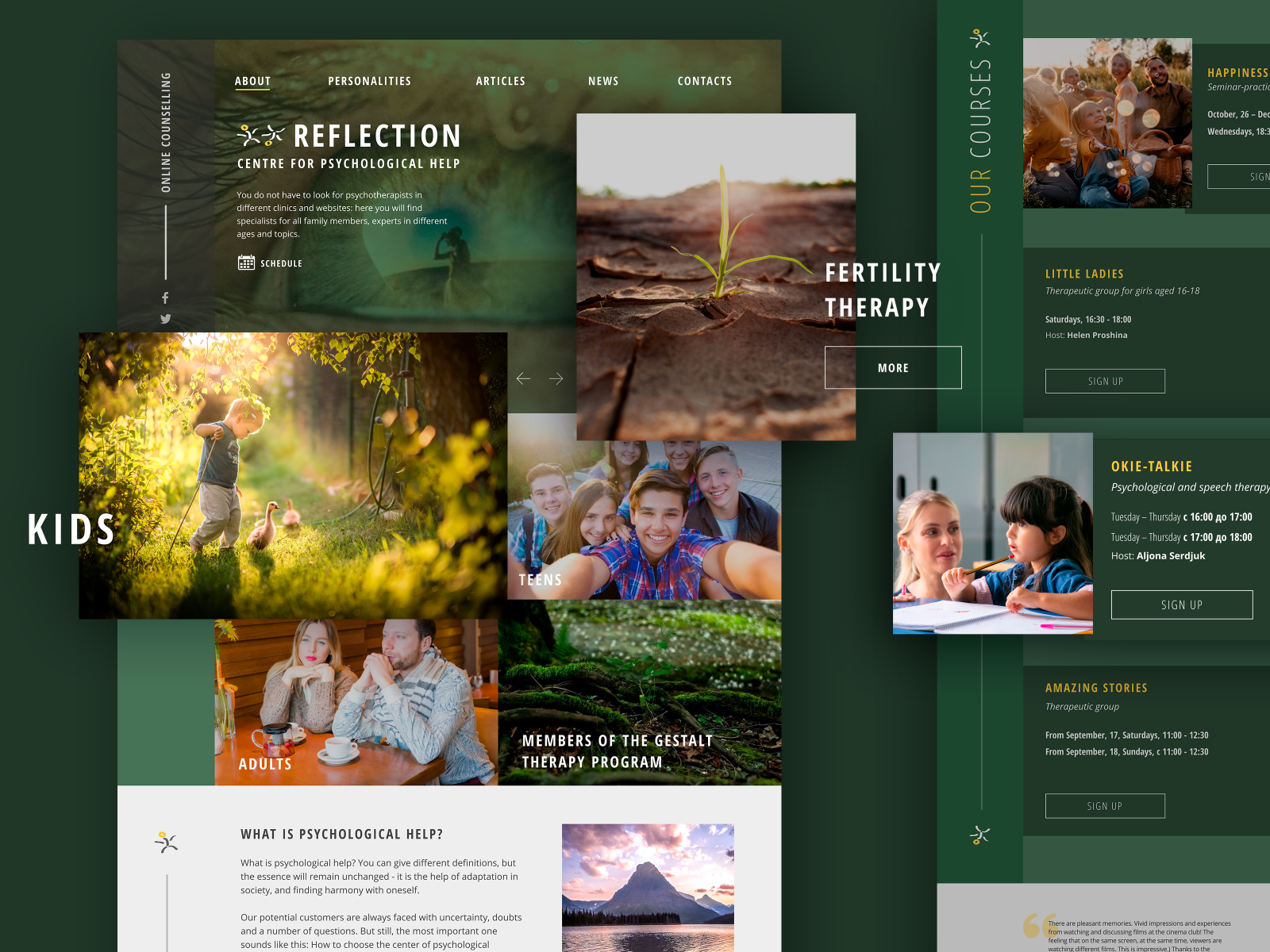 Reflection — Home Page by Anton | Visual Designer on Dribbble